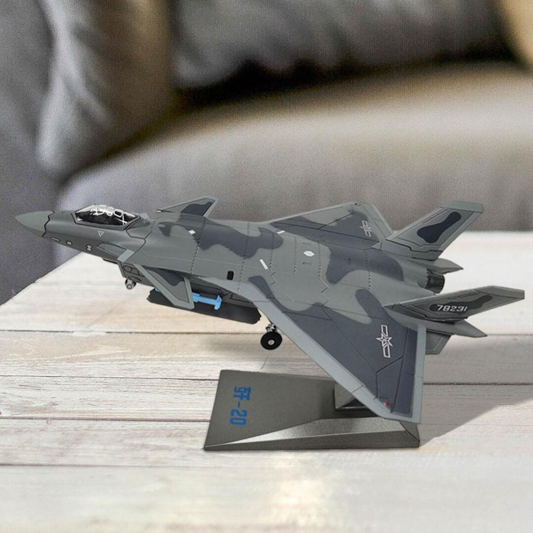 J20 Mighty Dragon diecast Fighter Jet model 1/100